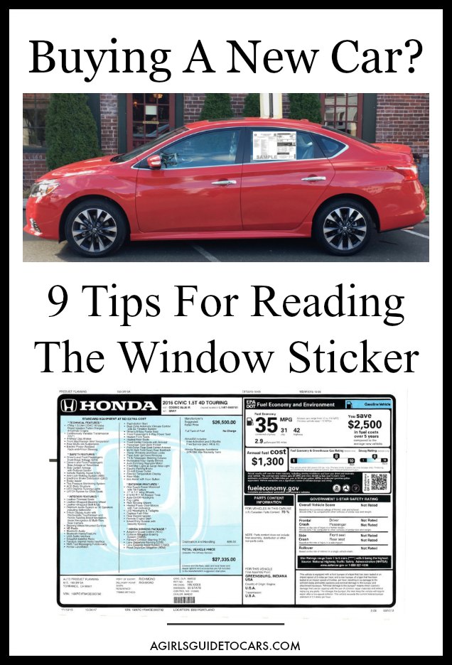9 Tips for Reading ? Window Stickers | AGirlsGuidetoCars | Decoding the ...