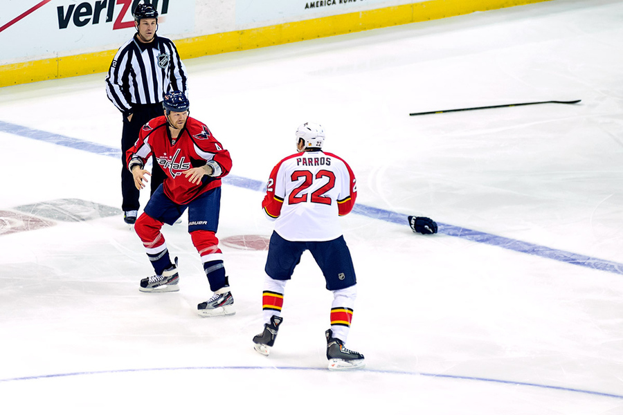 Battle of the Heavies: John Erskine vs. George Parros