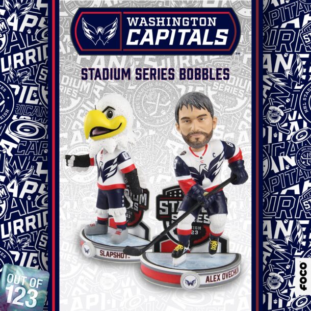Ovechkin and Slapshot Stadium Series Bobbleheads!