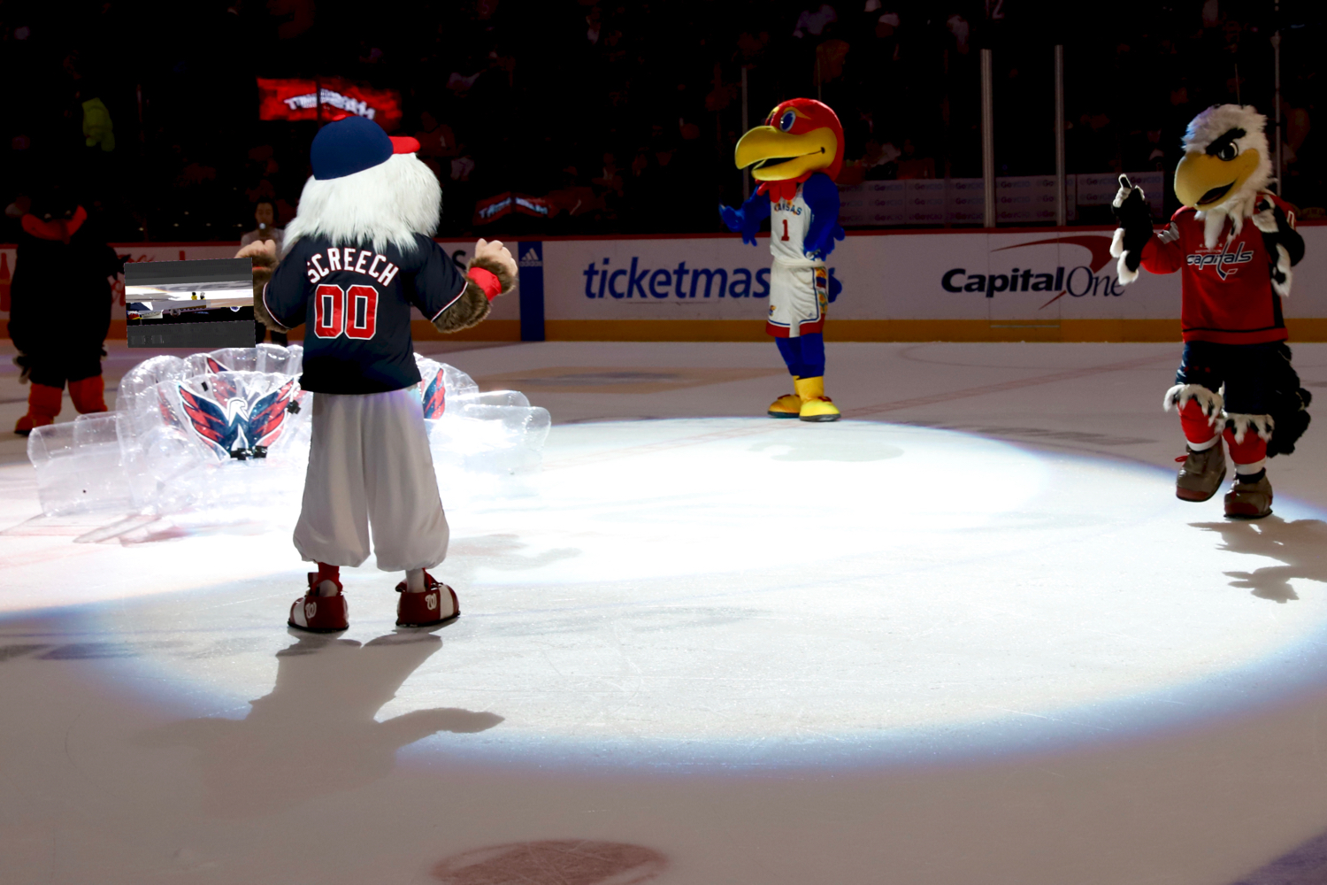 Slapshot Wins Mascot Musical Chairs