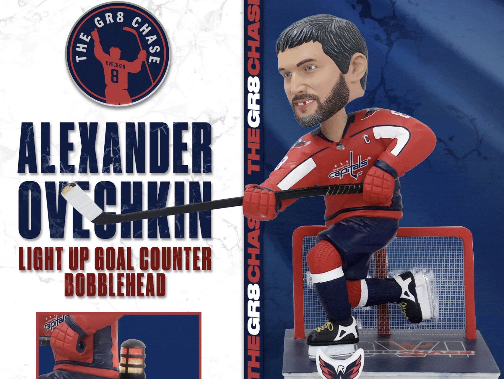 Alex Ovechkin Light Up Goal Counter Bobblehead