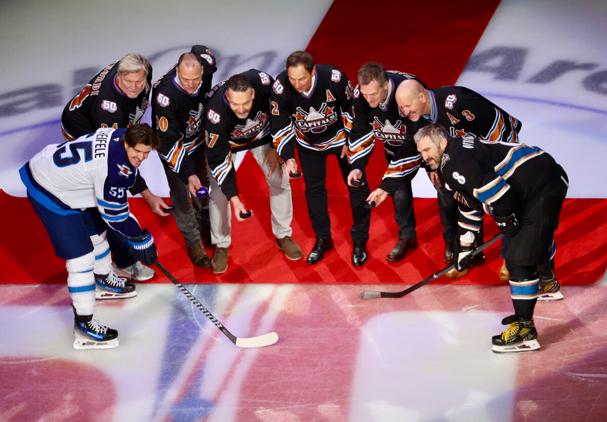 The Dot-Com Caps Drop the Ceremonial Puck