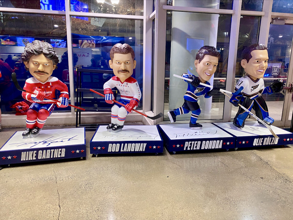 Life-Sized Capitals Bobbleheads at Capital One Arena