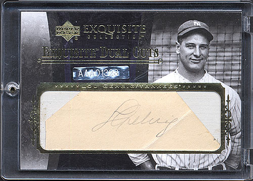 Lou Gehrig Babe Ruth Card