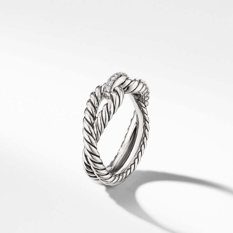 Cable Loop Ring with Diamonds - Mednikow
