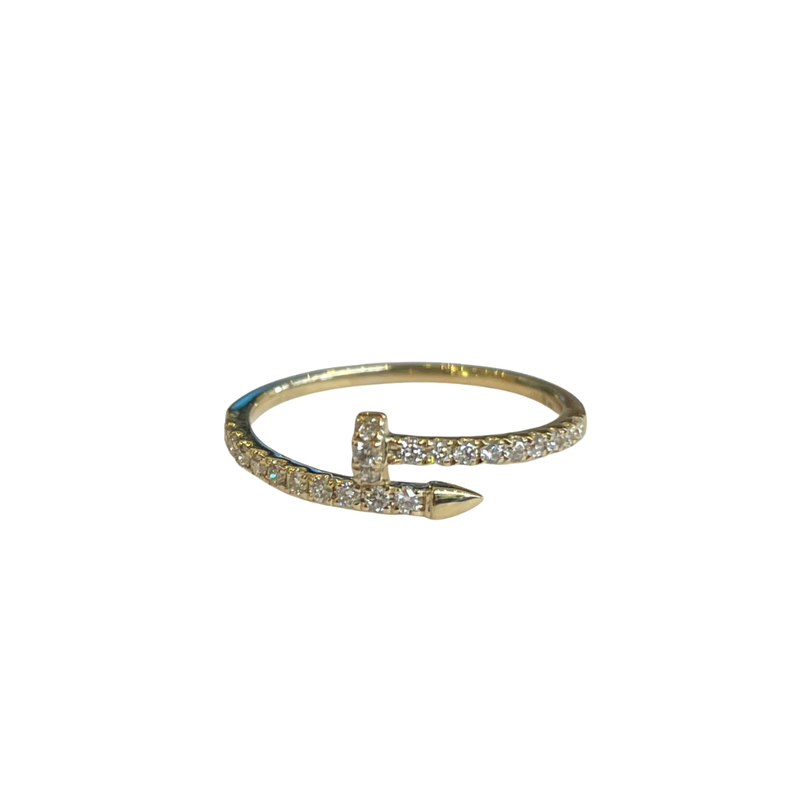 Heera Moti Diamond Nail Ring - Hurdle's Jewelry