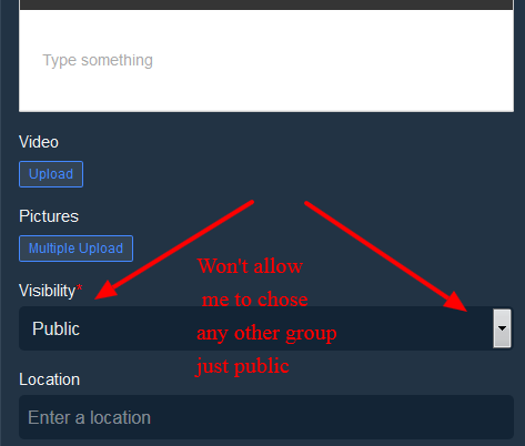 Visibility options